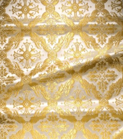 Cross and Floral Pattern Brocade 16696 – eChurchSupplies.com